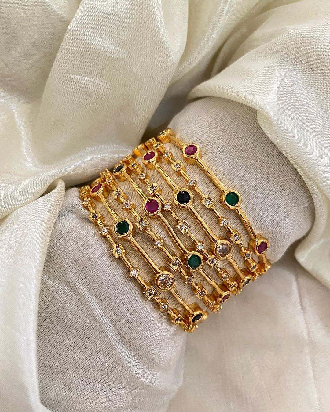 New GoldPlated Bangles Design For Women - Girls Fashion Ideas