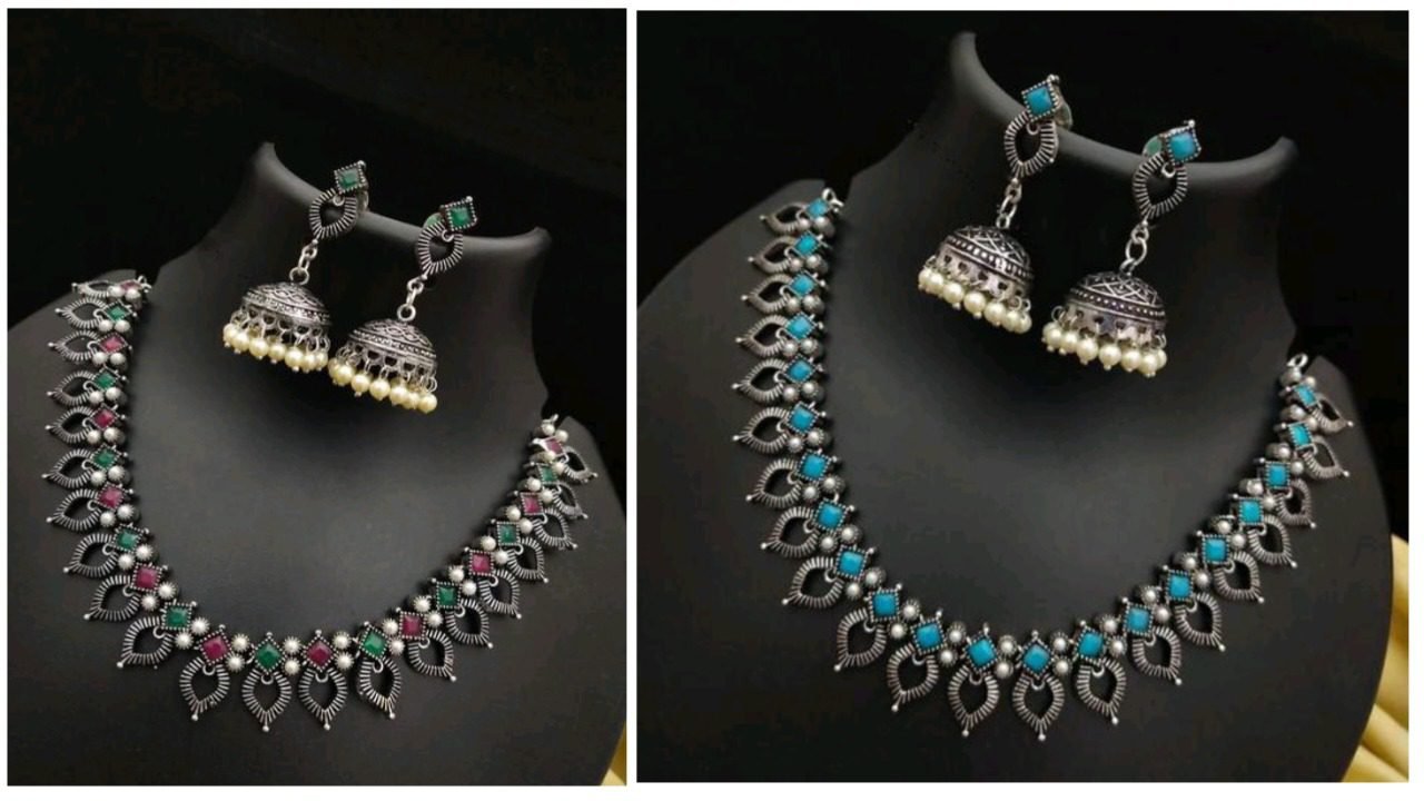 Jewellery design : German Silver Jewellery Set - Girls Fashion Ideas