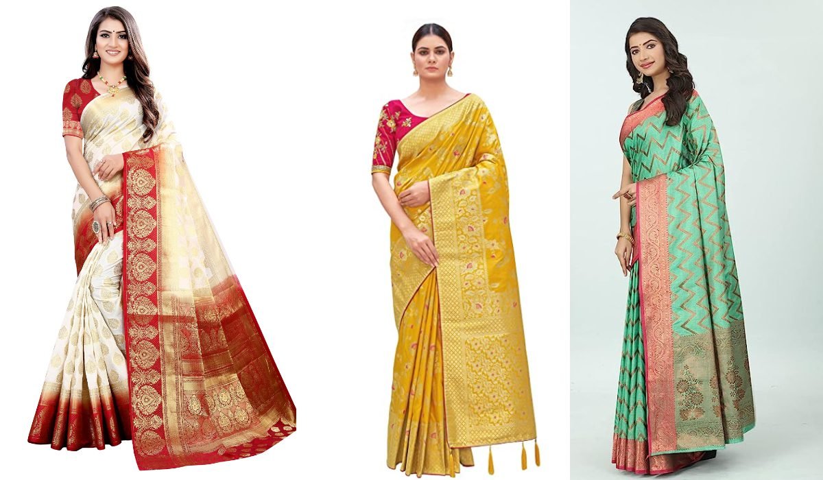 Silk Saree Collection : Stylish Silk Saree For Party Function - Girls ...