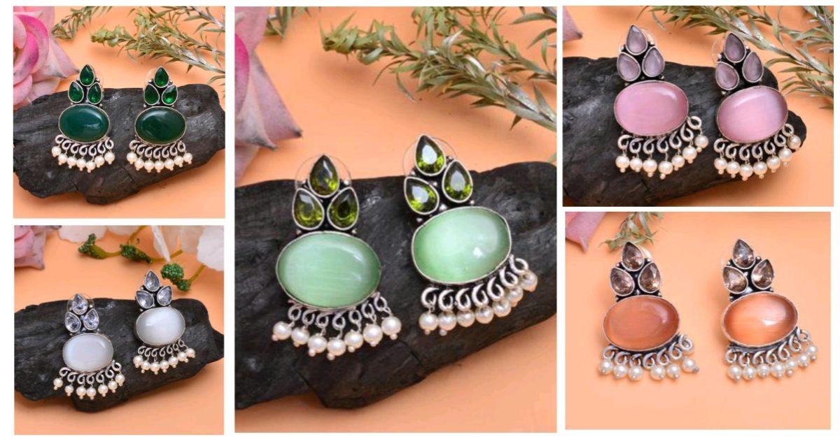 Earrings Design : 9 Beautiful Stone Earrings Designs For Girls - Girls ...