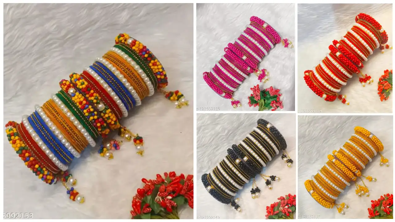 Bangles Set : New Pearls Bridal Chuda Set For Women